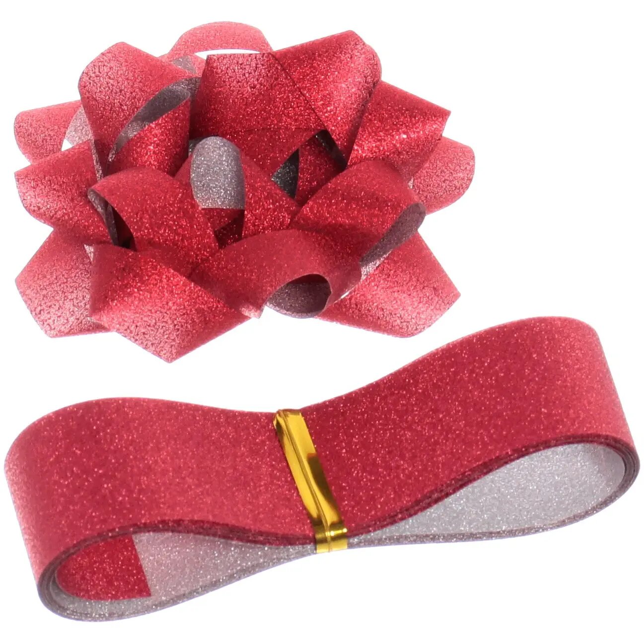 Набор для декорирования «Мерцание», бант 6см, лента 2см (3м), коралловый