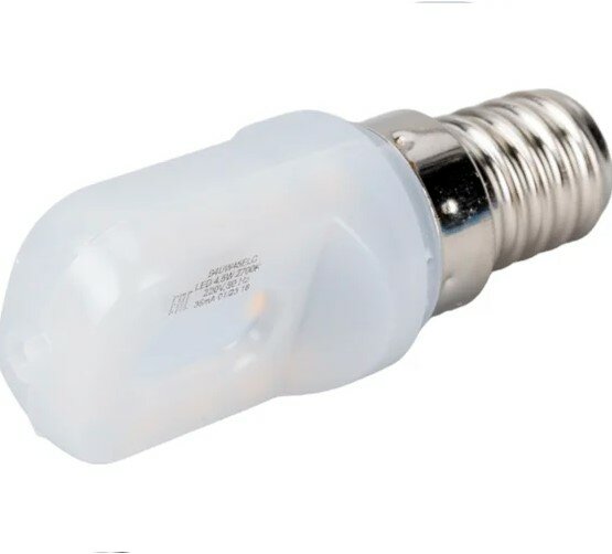 Лампа светодиод. Ecola T25 LED Micro 4,5W E14 6500K капсульная 340° матовая (для холодил, шв. маши