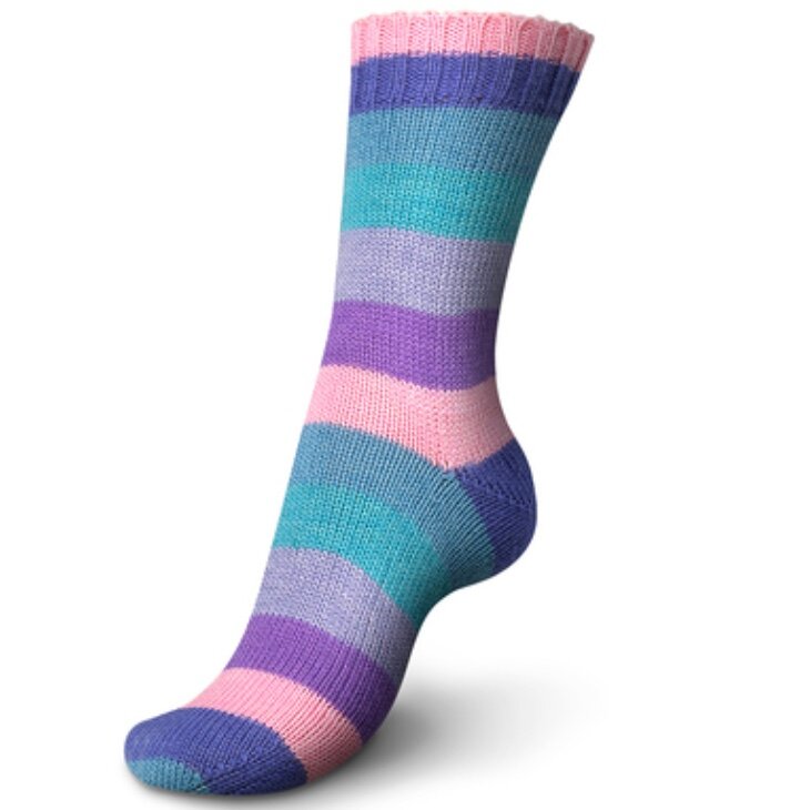 Pairfect /Пайрфект/ пряжа Regia, 4 нитки, MEZ, 9801613 (01732, *, PAIRFECT, Серия Rainbow Color, frozen color (морозный), бирюзовый/розовый/синий)