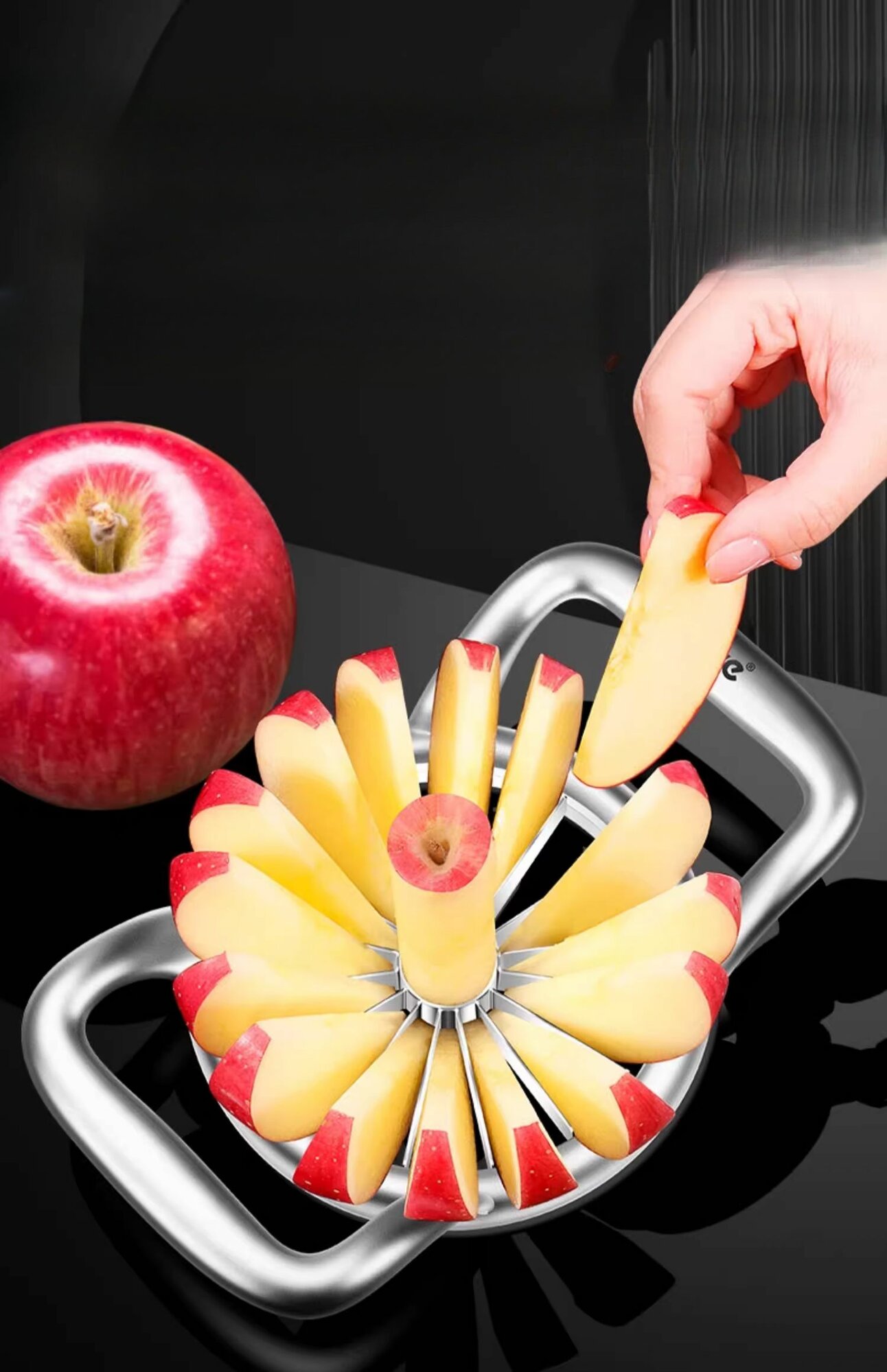 Эффективный инструмент для нарезки фруктов на 16 долек - пищевая нержавеющая сталь 304
