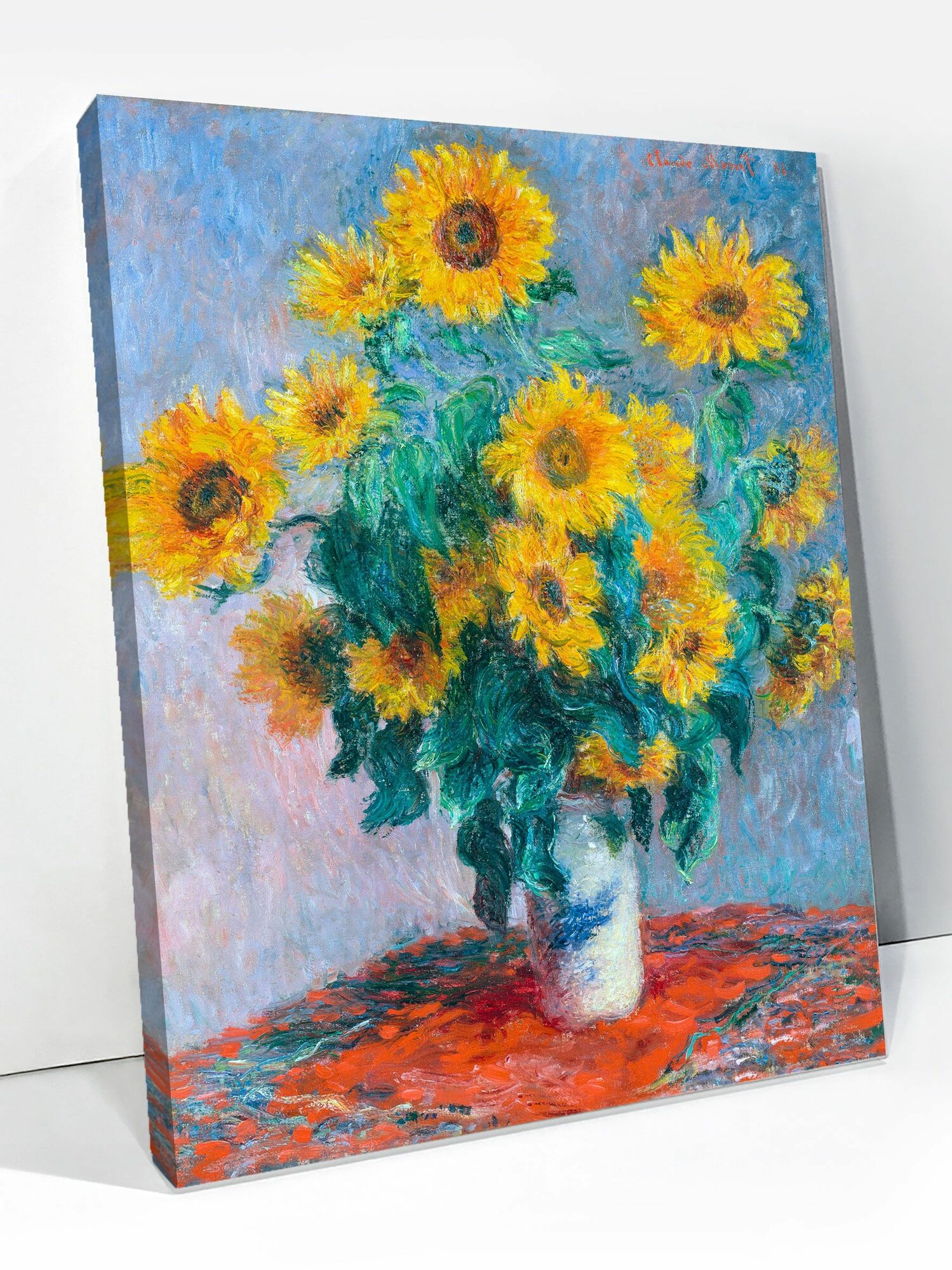 Картина Клод Моне Букет Подсолнухов на холсте 30х40см