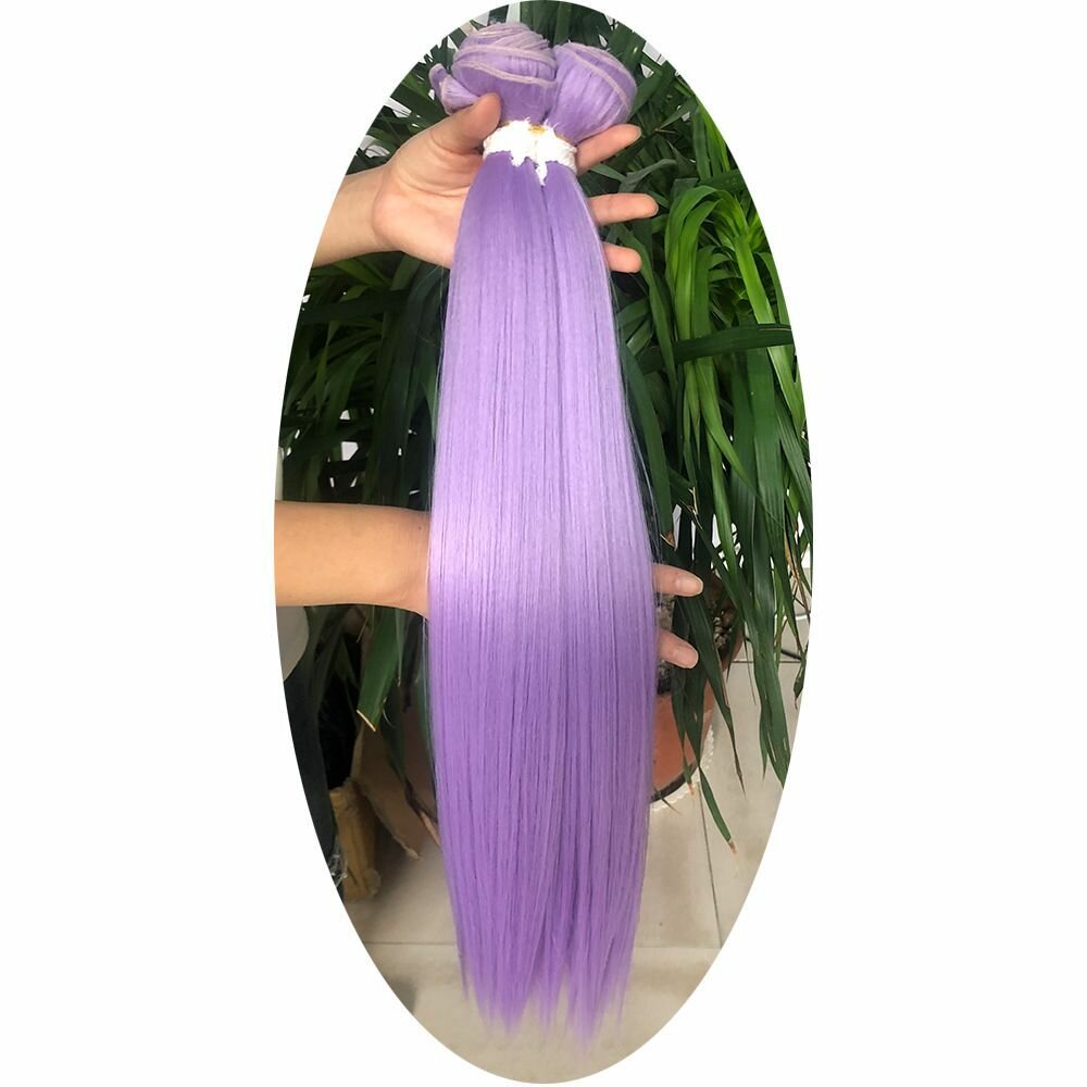 AMLSIMTE/Волосы для наращивания на трессе, биопротеиновые 75 см 120 грамм Зизи Розовые