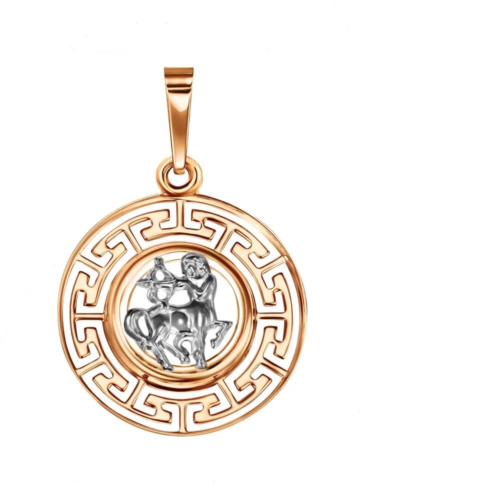 Подвеска, красное золото, 585 проба, родирование