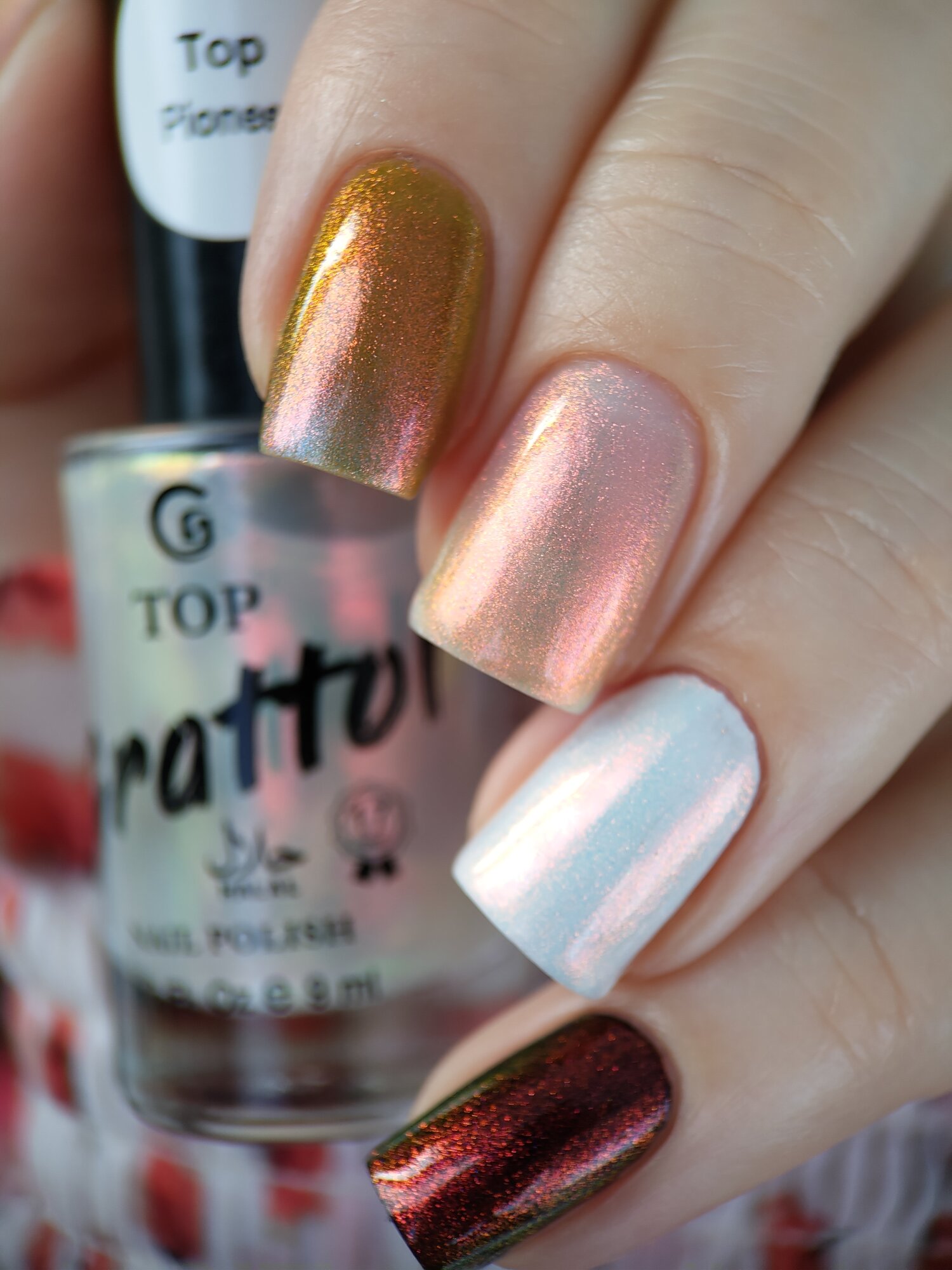 Grattol Top Pioneer - Топ для ногтей c многослойным 3D-эффектом, 9 мл