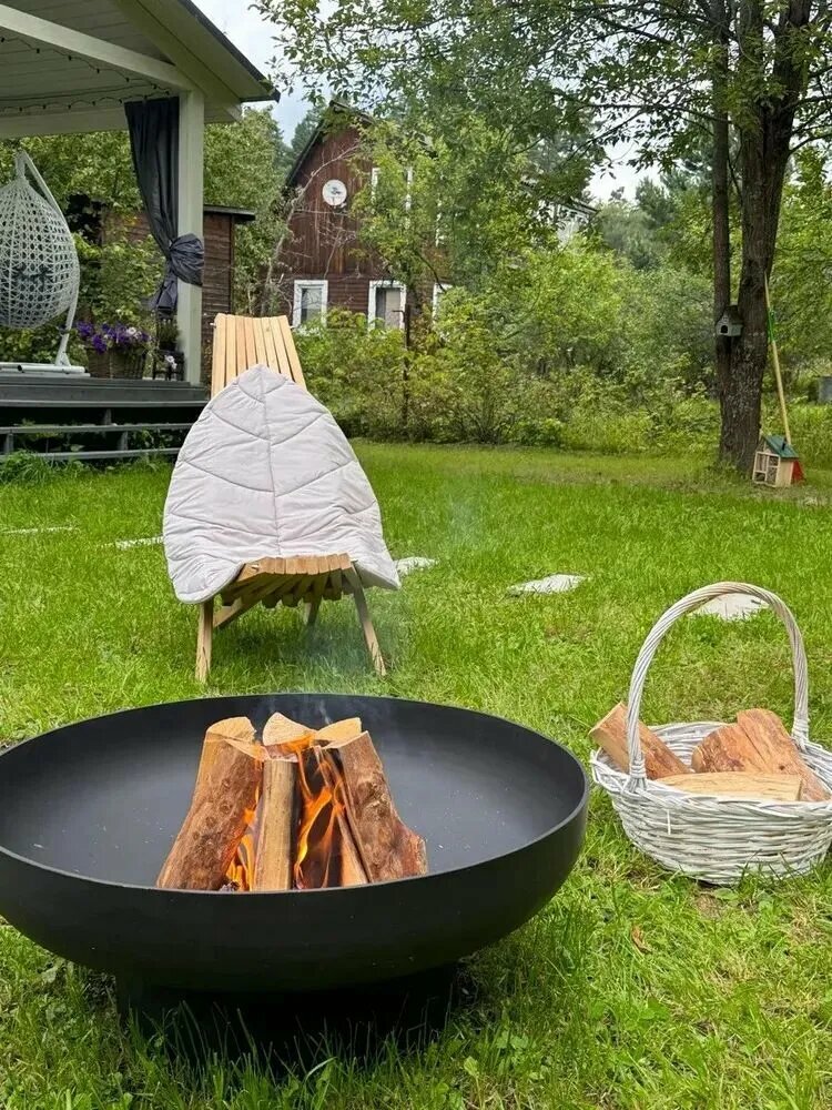 Костровая чаша "Глубокая Round", толщина 6 мм. диаметр 800 мм, толщина 6 мм.