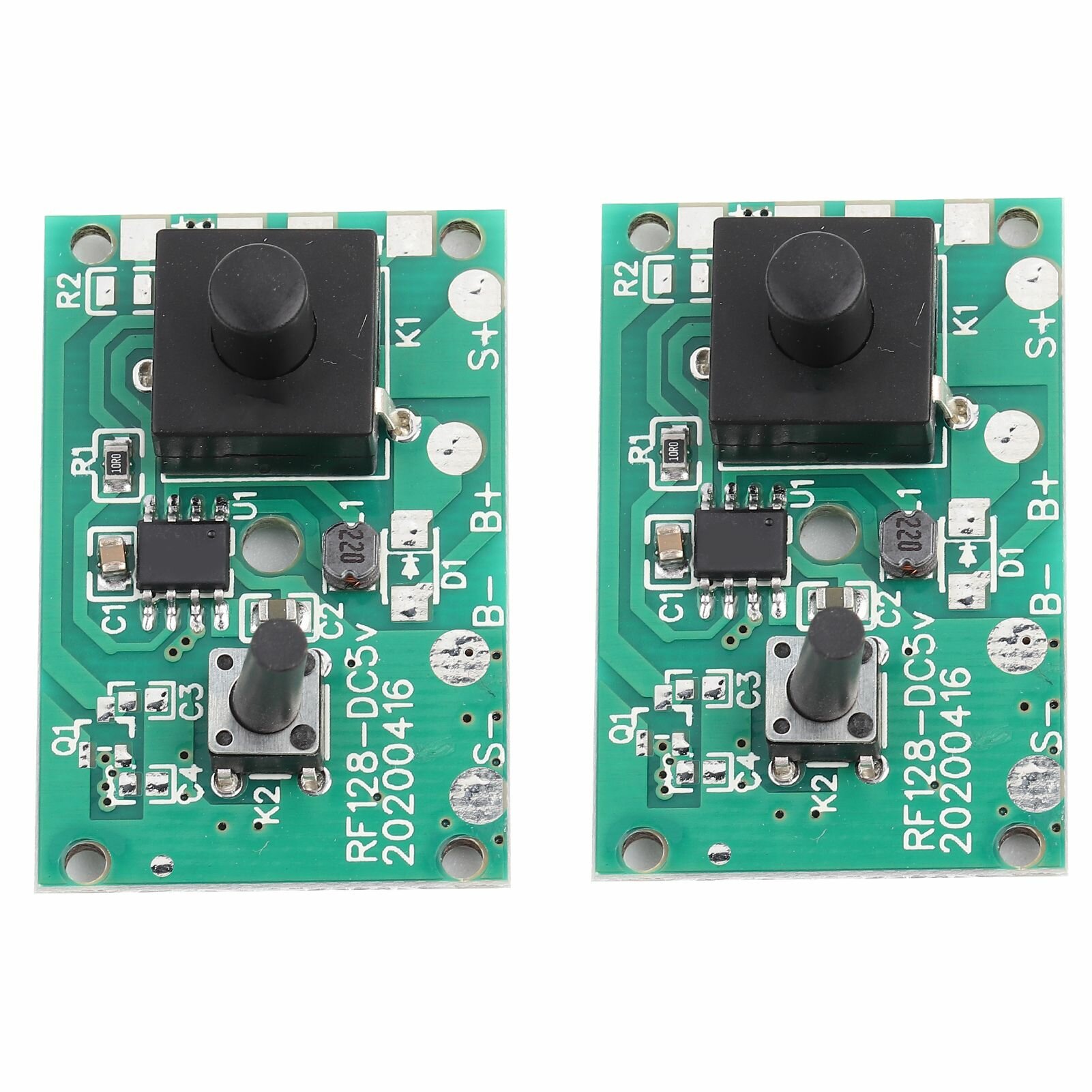 Модуль контроллера солнечной гирлянды из 2 штук, 1,2 В, 8-режимная печатная плата с переключателем для гирлянды солнечных ламп