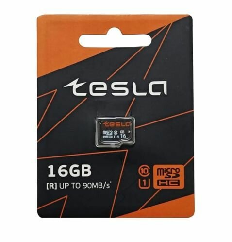 Карта памяти TESLA microSDHC 16 ГБ (TSLMSD016GU1) - Class 10, UHS Class 1, чтение - 90 Мбайт/сек
