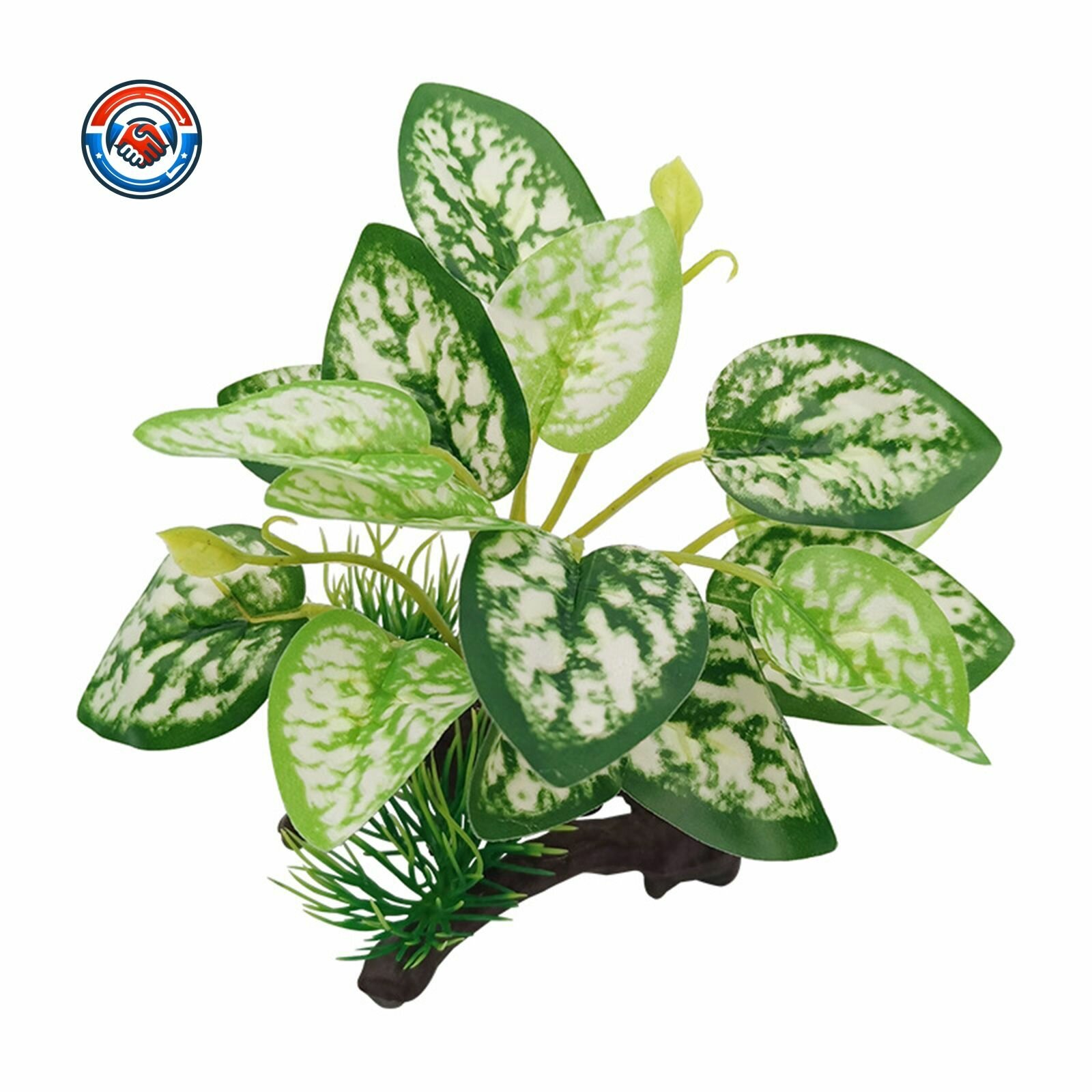 Искусственная аквариумная ветка с пластиковыми листьями, декоративная коряга для аквариума и садового пруда, безопасный аквариумный декор, легкий уход