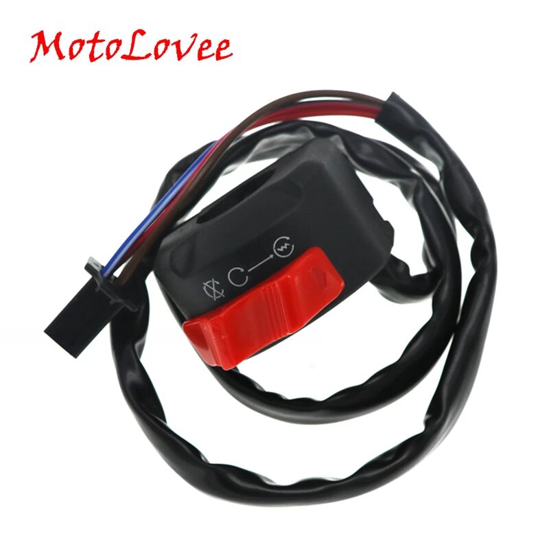 MotoLovee Крепление на руль мотоцикла Кнопка запуска Kill ON OFF Фара Противотуманные фары 12 В Мотоциклетные переключатели