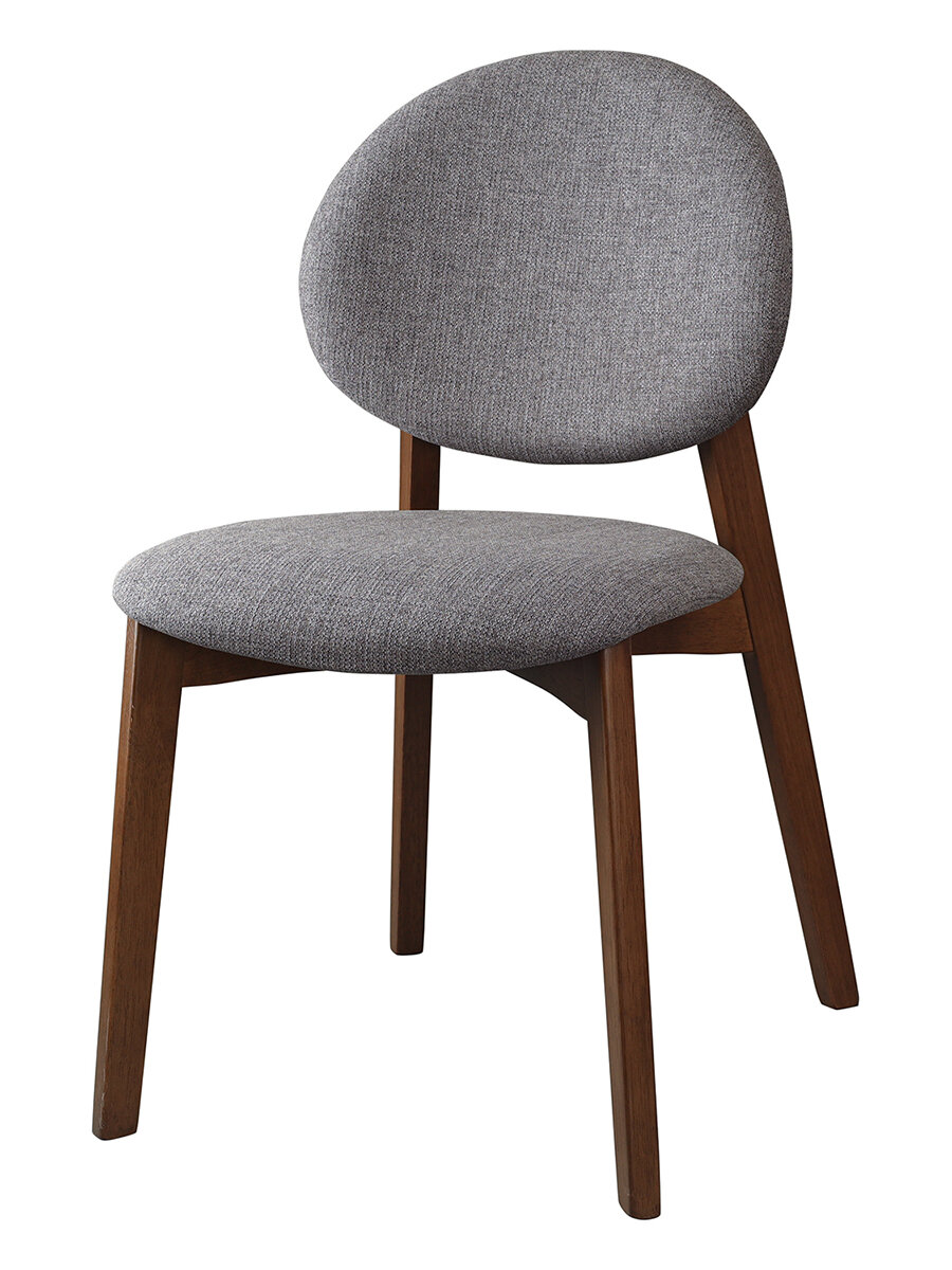 Стул Brunch кухонный мягкий рогожка серый Designboom