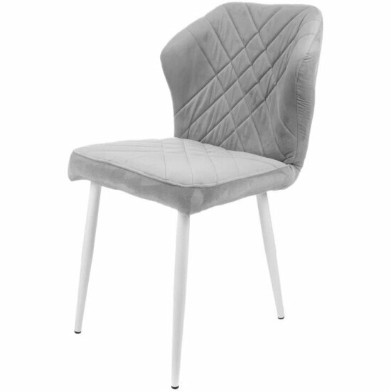 Стул обеденный M-group ницца, серый, белые ножки