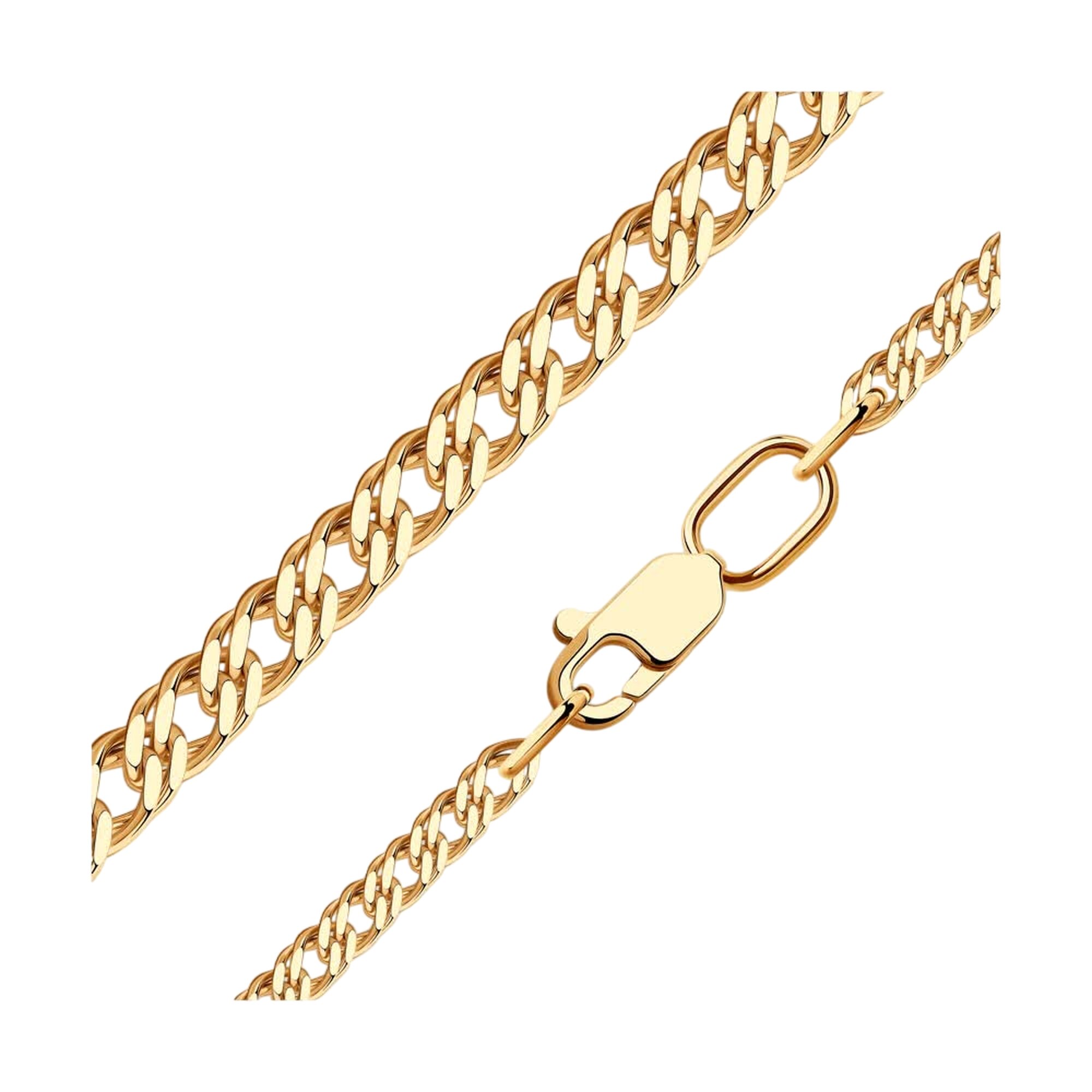 Цепь серебро, 925 проба, золочение