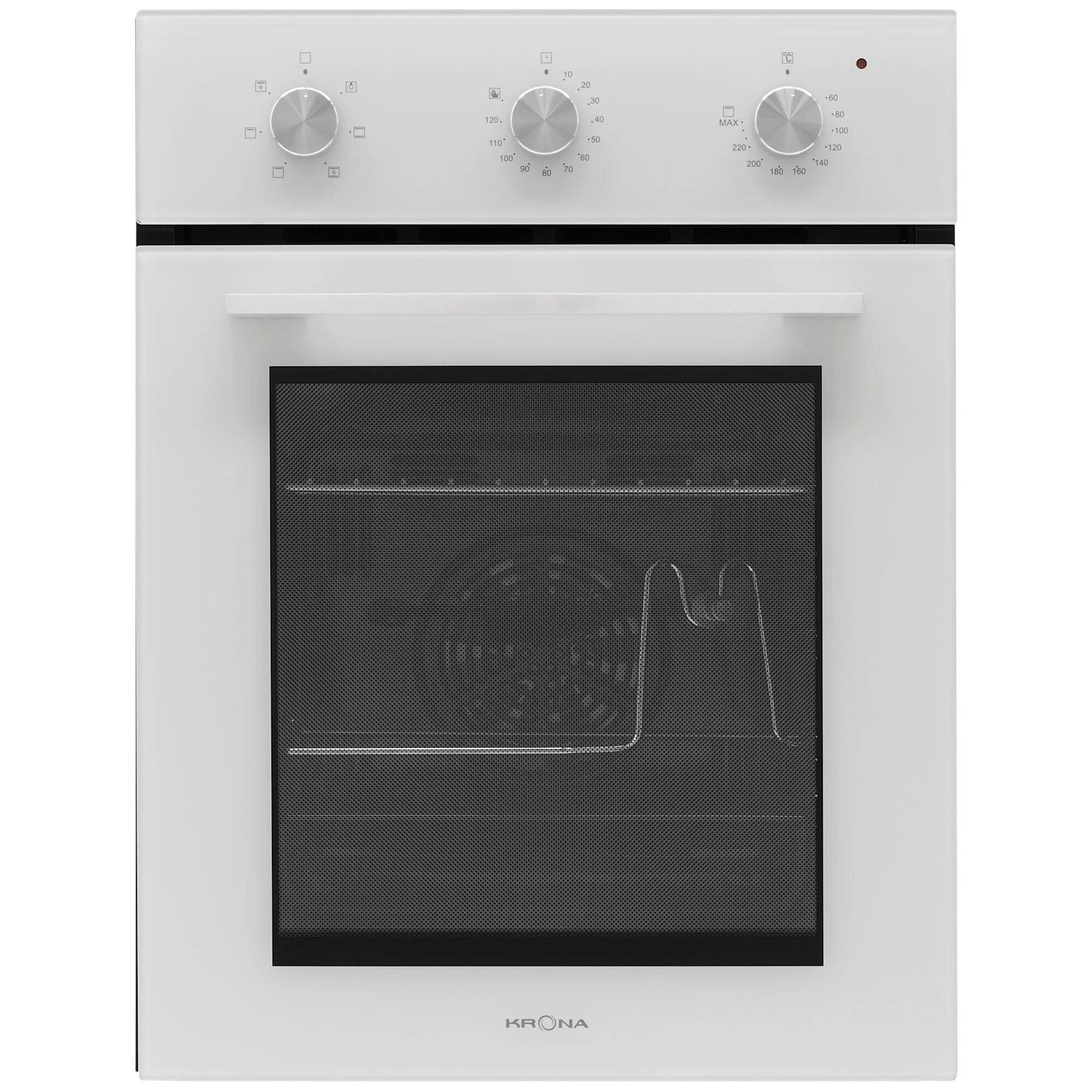 Встраиваемый духовой шкаф Krona CORRENTE 45 WH, электрический, 48 л, белый