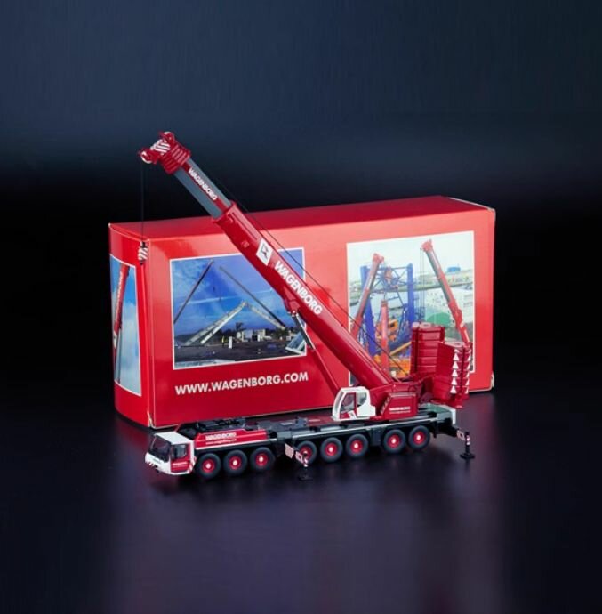 Готовая модель 1:87 Liebherr LTM 1450-8.1, кран Wagenborg, литьевой металл, коллекционная, 32-0098