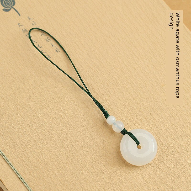 Агатовый нефритовый брелок с пряжкой безопасности, подвеска для ключей от машины для мужчин и женщин, пара,