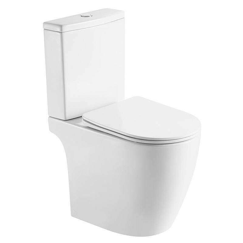 Унитаз-компакт напольный Azario Leo Торнадо Flushing AZ-1253CT белый с бачком и сиденьем микролифт
