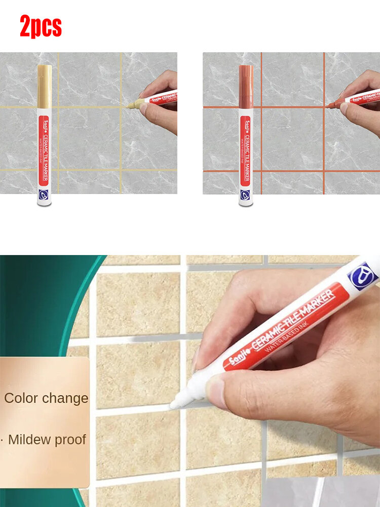 Белый водостойкий маркер для плитки, маркер для заделки швов на стенах