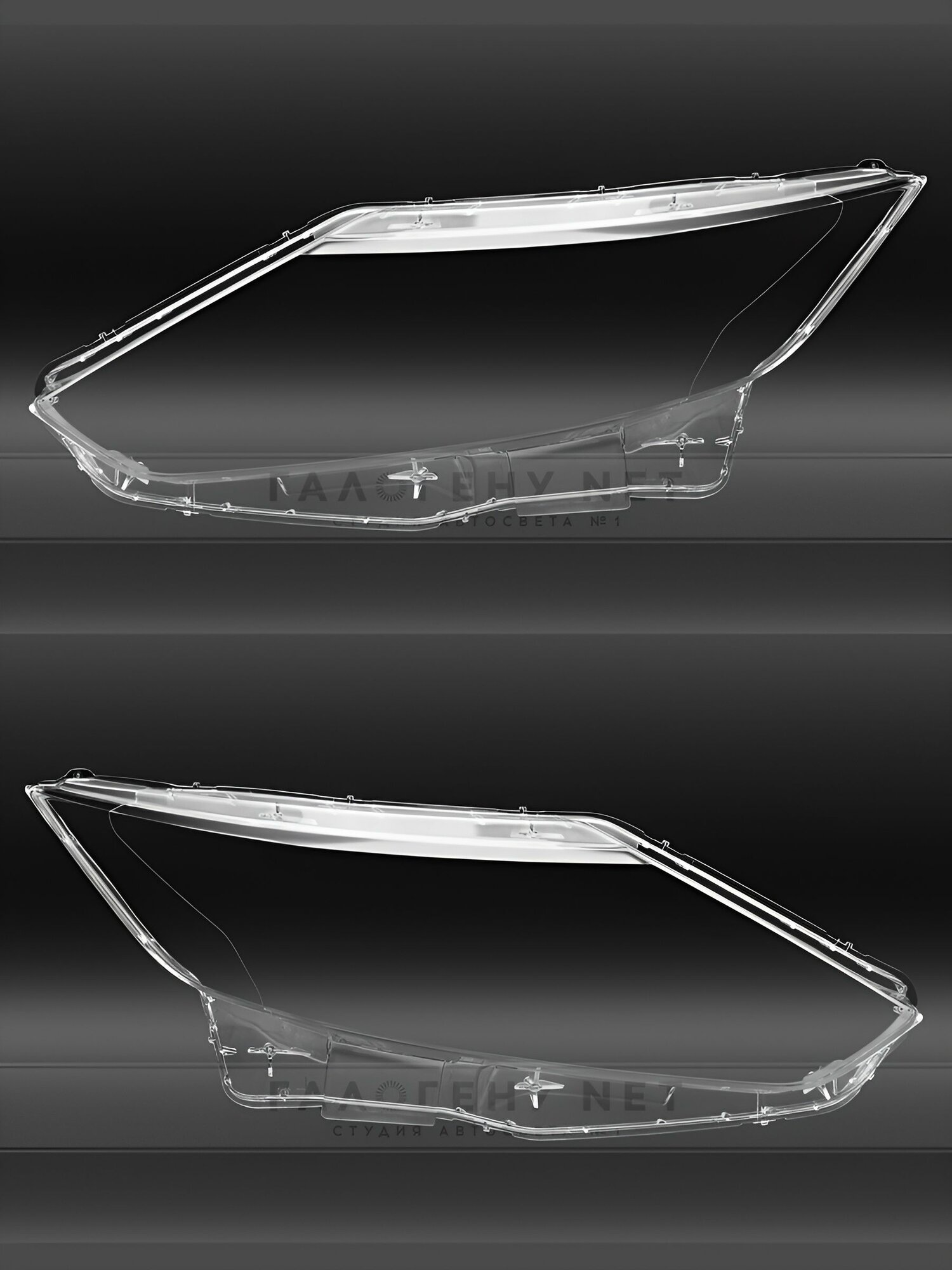 Стекла фар GNX для Nissan Qashqai J11 (2013-2017), левое и правое, поликарбонат