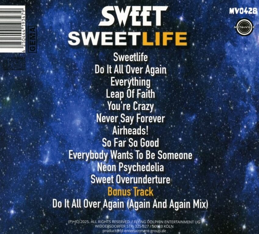 Фирменное издание Sweet - Sweetlife CD Digi