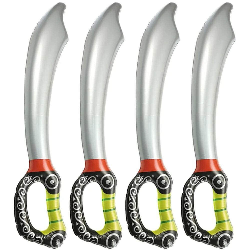 Надувные Мечи Пиратов Эргономичная Ручка Для Тематических Вечеринок 4шт