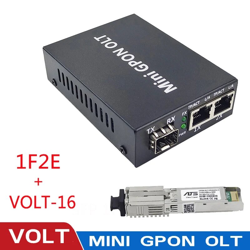 Sevenlayer Micro GPON OLT mini VSOLT OLT-Stick 1.25G 1F2E VOLT-16