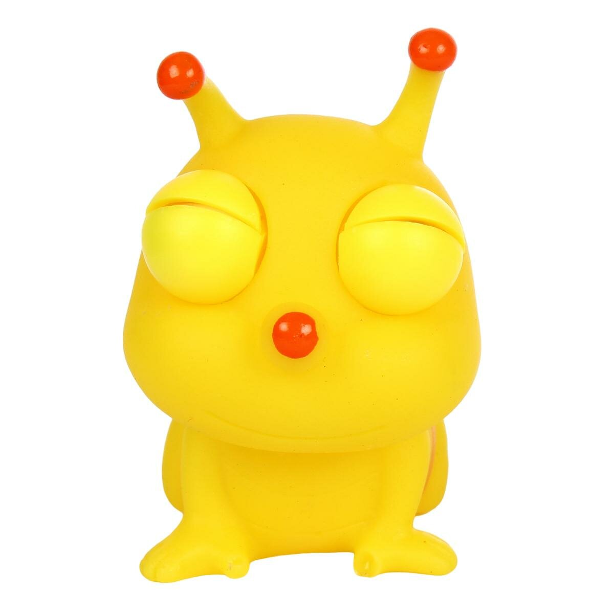 Мякиш-антистресс "Пчела" с глазами, при нажатии пучит глаза, размер 10х5х9 см, цвет жёлтый с оранжевыми полосками
