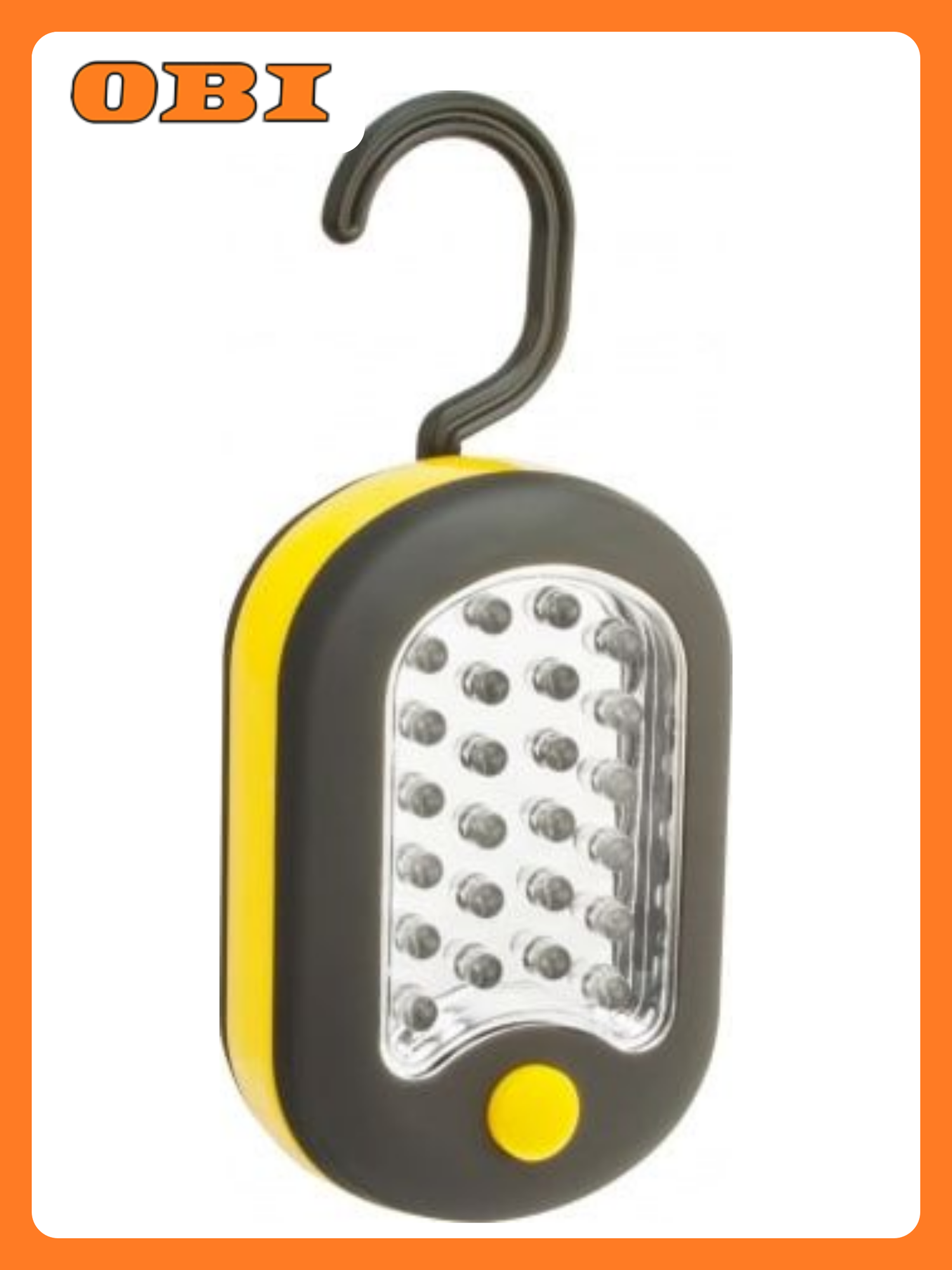 Фонарь Navigator, ударопрочный, с магнитом и крюком, для работы, желтый