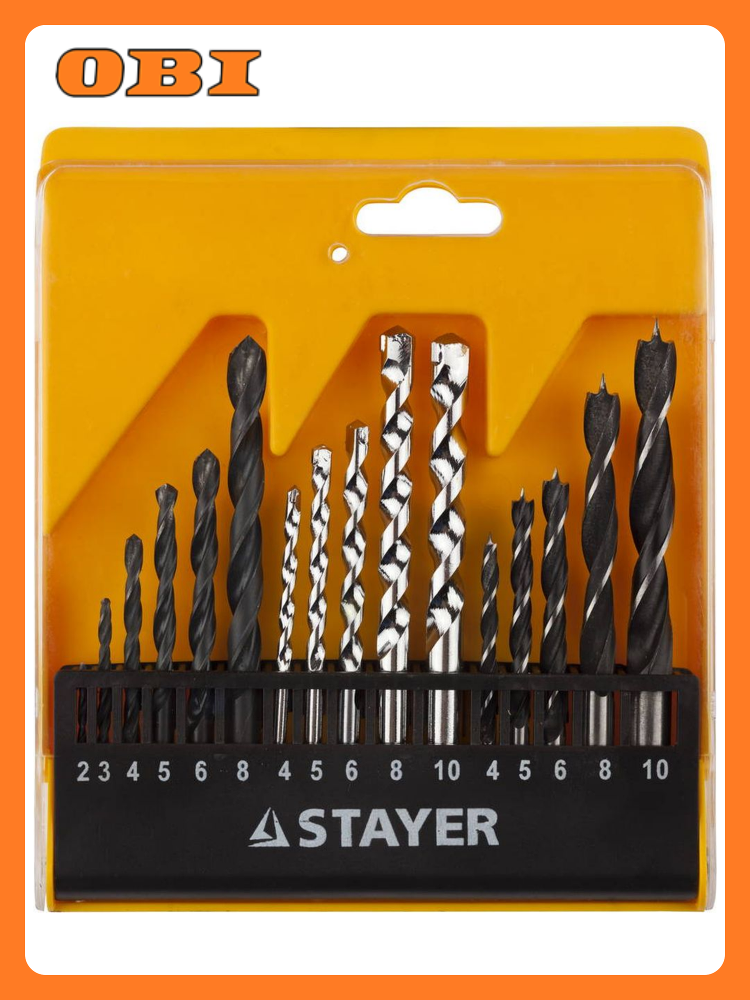 Набор сверл STAYER STANDARD, сталь 4241, сталь 45Mn, ВК8, 4-10мм, 16шт