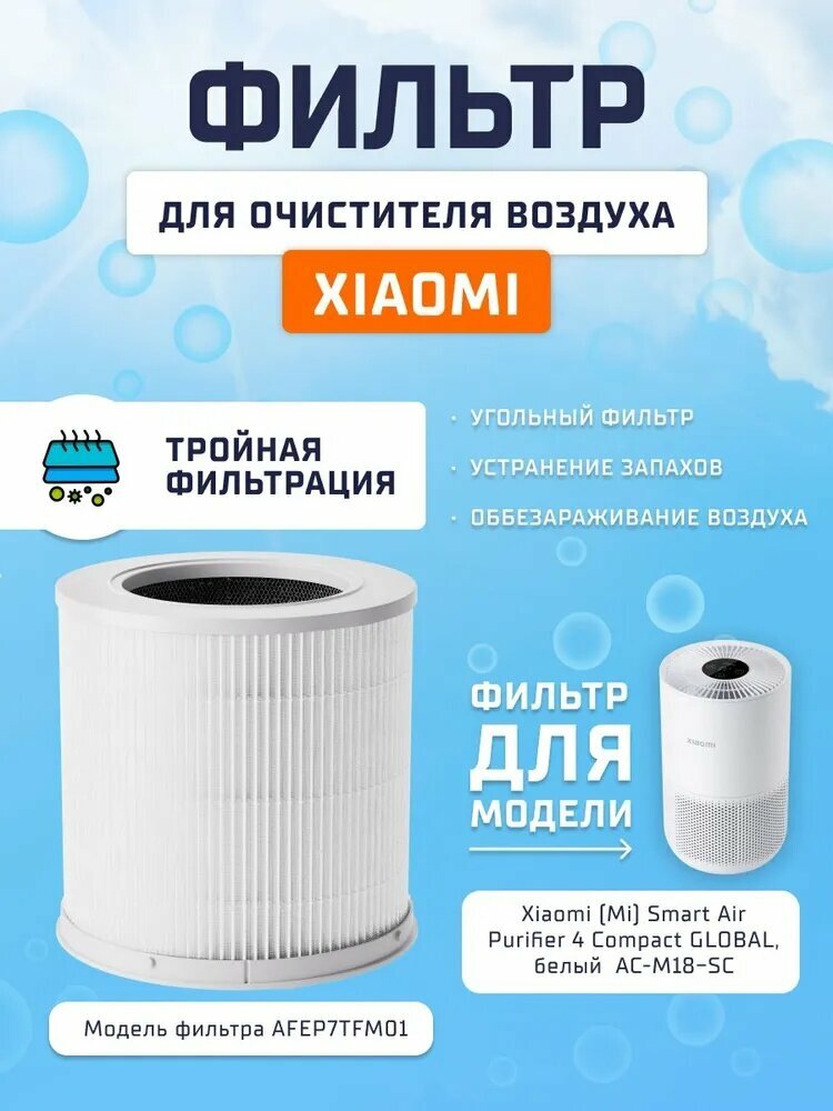 Фильтр для очистителя воздуха Smart Air Purifier 4 Compact (AFEP7TFM01) GLOBAL черный