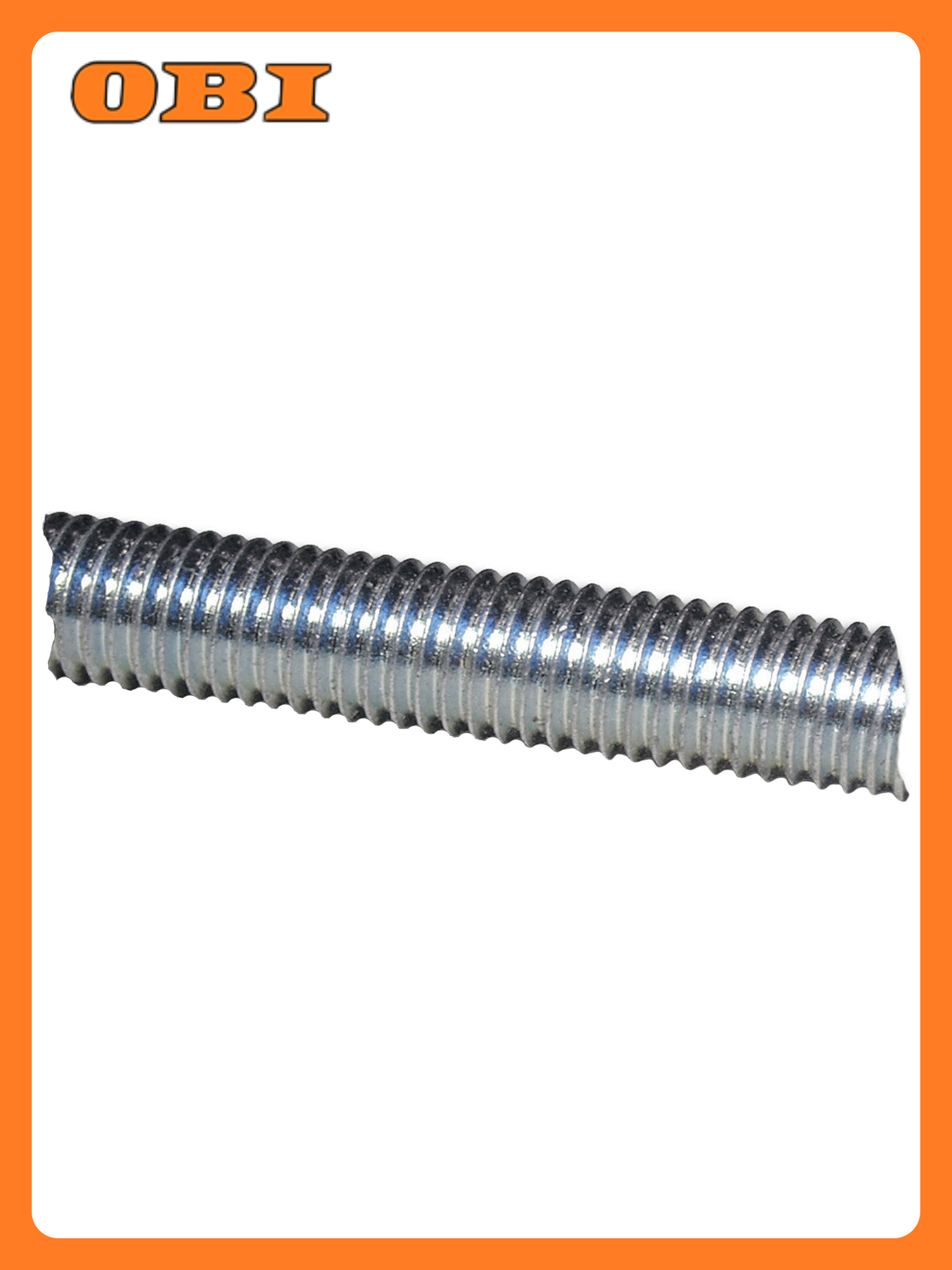 Шпилька DIN 975 Стройбат, углеродистая сталь, длина 2000мм, серебристый цвет