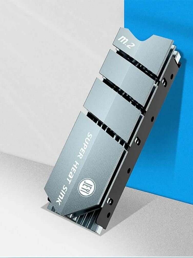 Радиатор охлаждения JEYI Coldfish для твердотельного накопителя SSD M.2 NVME - совместим с PS5 и ПК