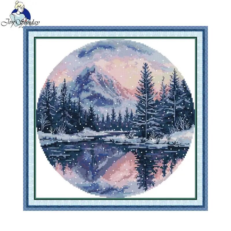 Набор для вышивки крестом Joy Sunday Four Seasons FA610, 14CT Printed Cloth