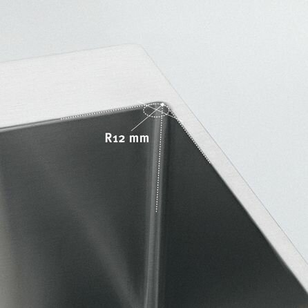 Franke BXX 210-45 мойка для кухни из нержавеющей стали AISI 304, 49х45 см, установка на столешницу и под столешницу, в комплекте стоп-вентиль и скрытый перелив — фото 1