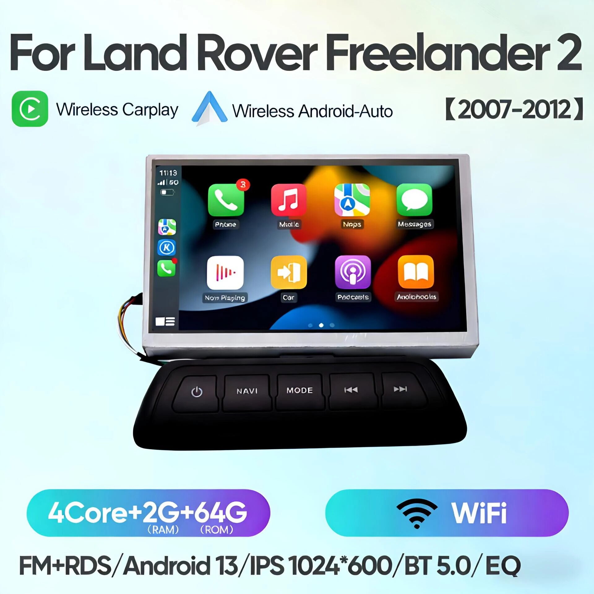 Android 13 для LAND ROVER FREELANDER 2 2006-2012 Автомобильный радиоприемник Мультимедийный плеер Автомобильная электроника Bluetooth DSP BT Carplay 4G 4Core 2G 64G