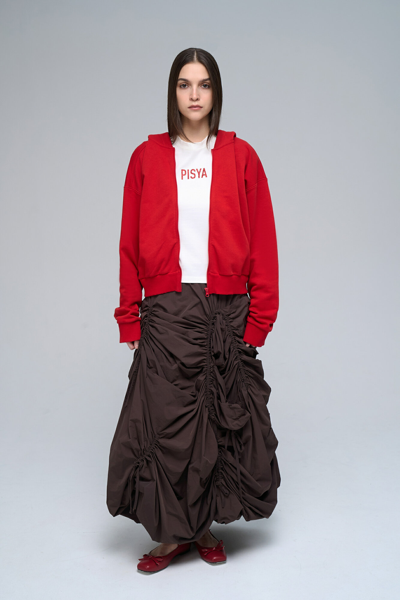 Худи "Нарядное", укороченный крой, плотный футер, с карманами, объемный