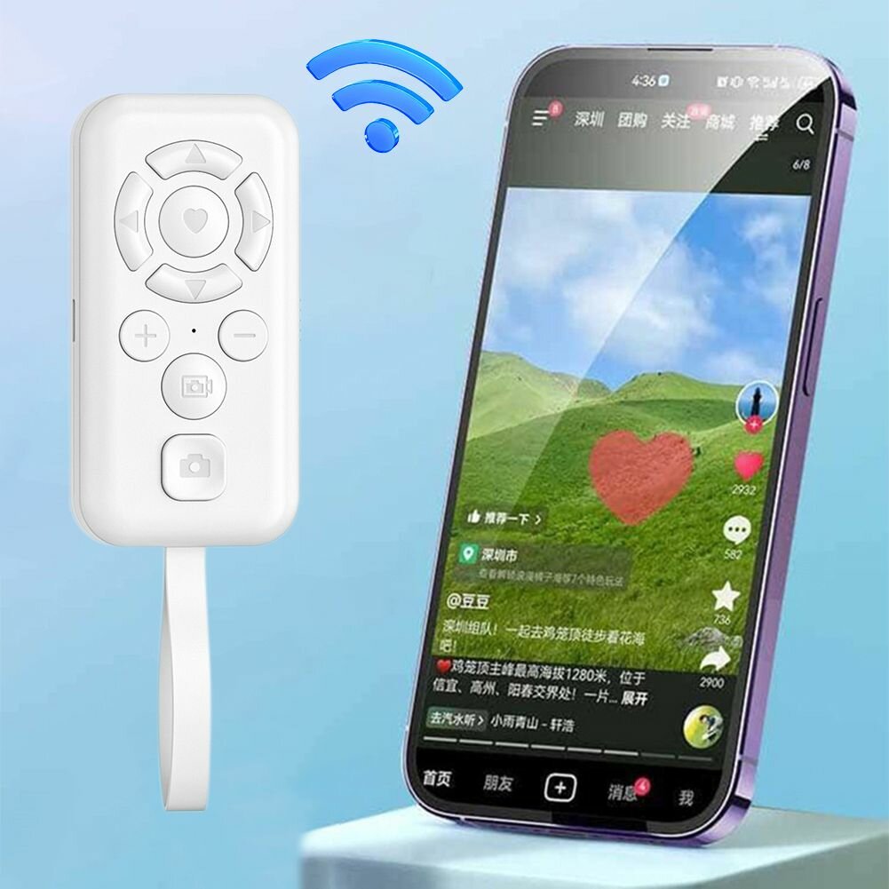 Bluetooth-пульт для смартфона с 9 кнопками, беспроводное управление съемкой и пролистыванием