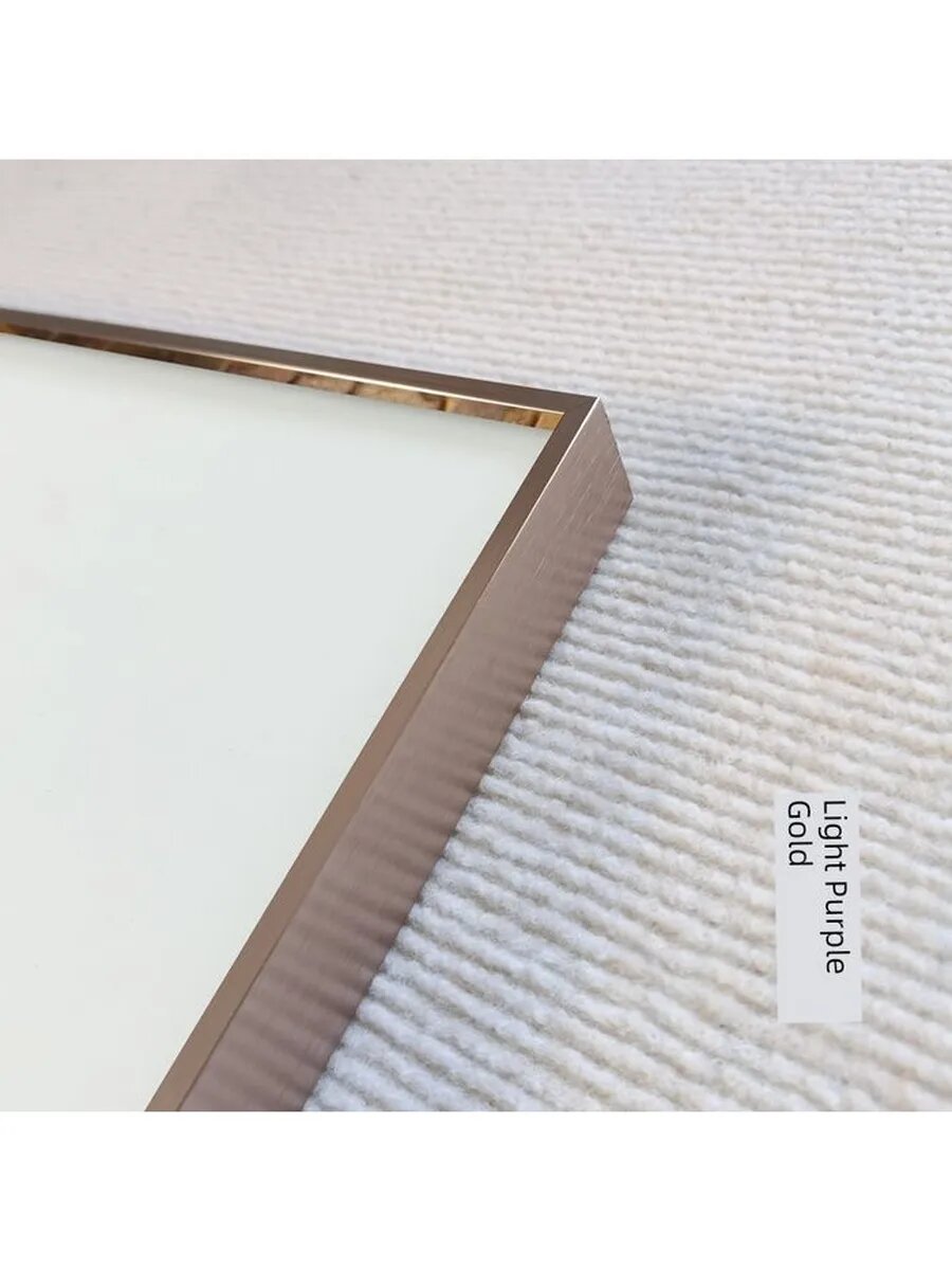 Фоторамка 50x70см, белая рамка, розовое золото