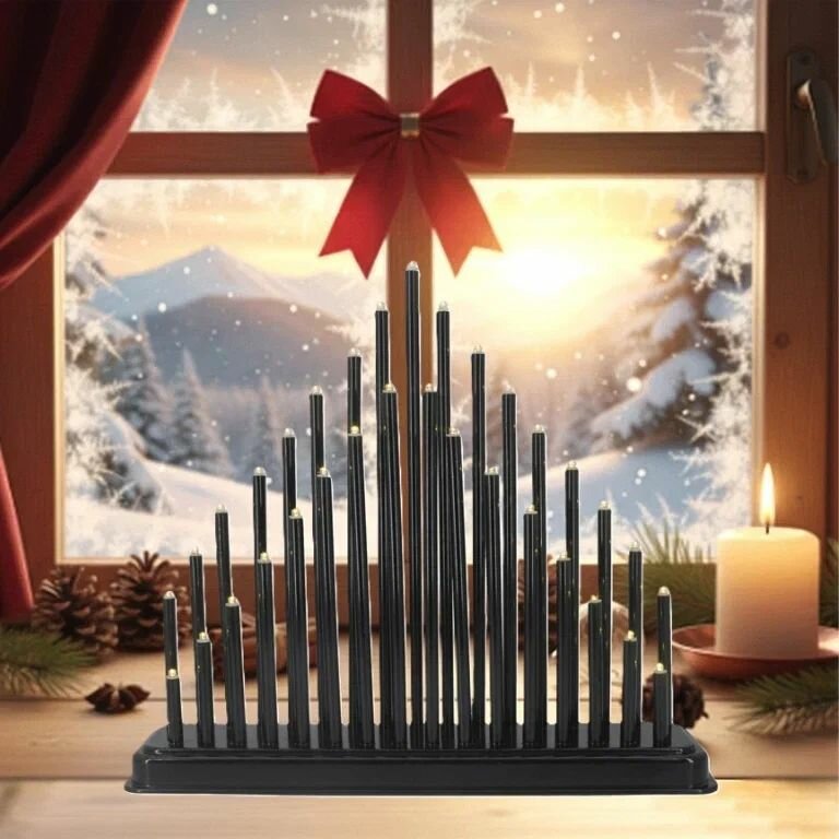 Светильник MAXIJOY "Горка", 34х32см, 33 LED-лампы, пластик, черный