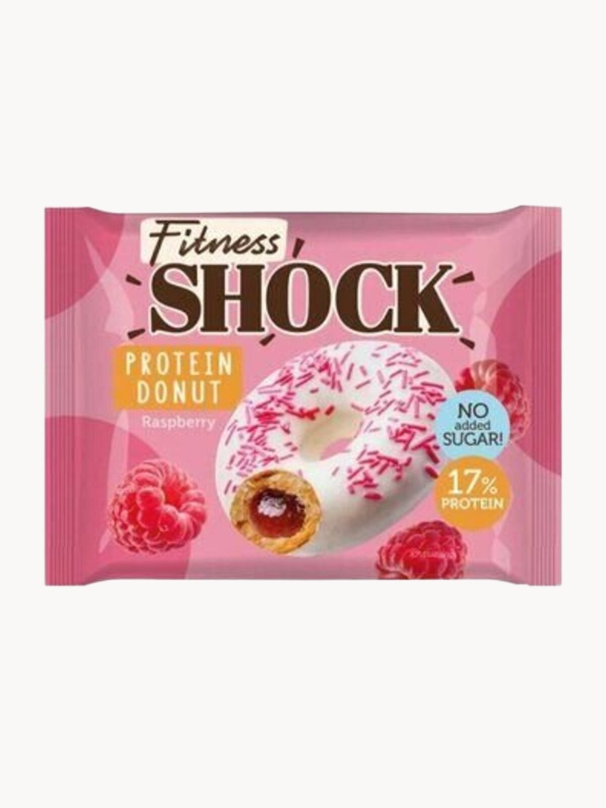 FitnesShock Donut Пончик протеиновый глазированный (70 г) Малина