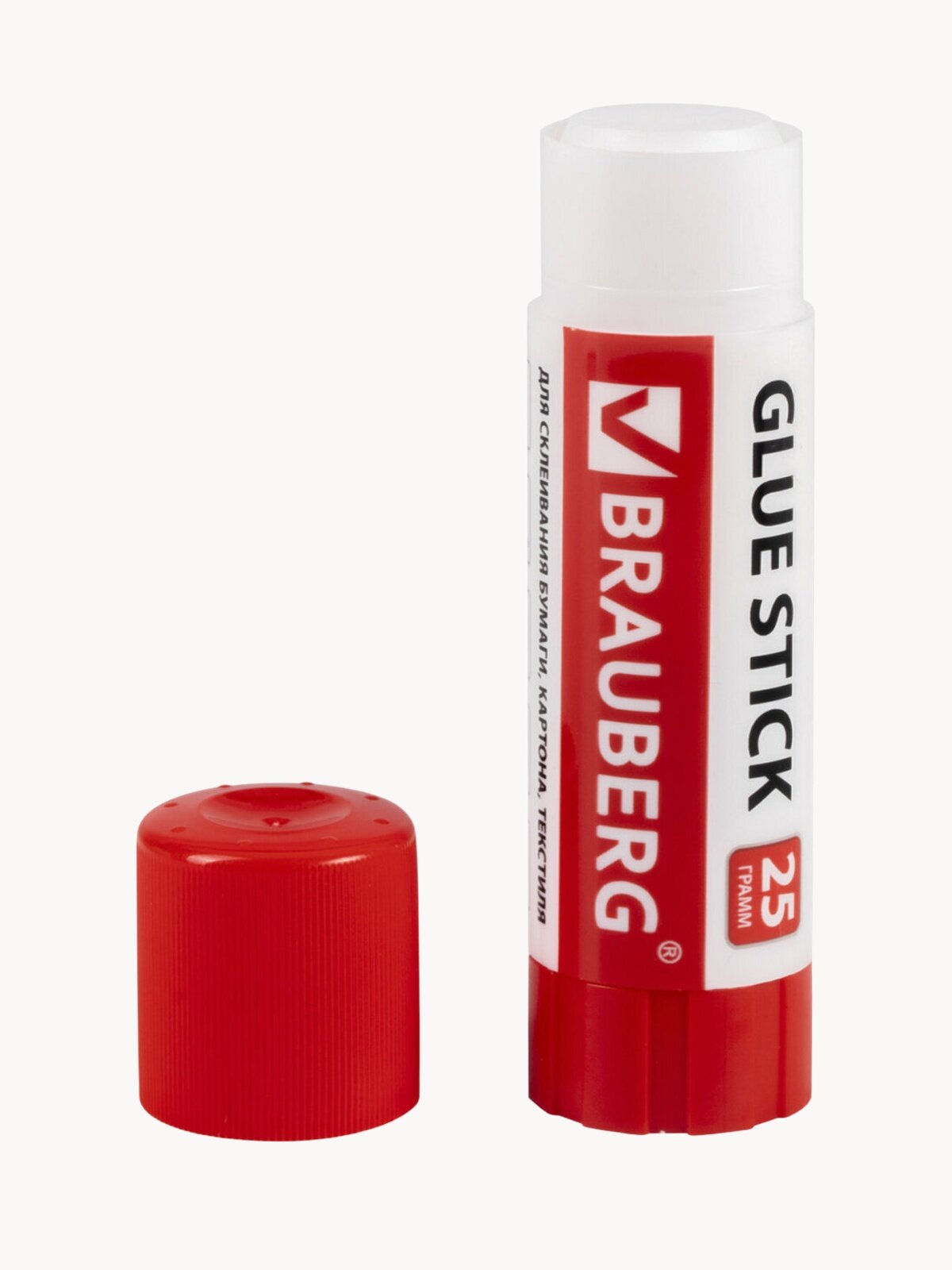 Клей-карандаш канцелярский для бумаги и картона Brauberg, комплект/набор из 12 штук по 25 г, 229470