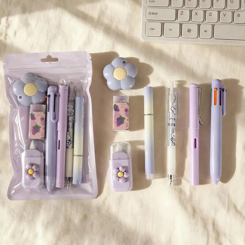 Набор канцелярии kawaii Сиреневый, purple