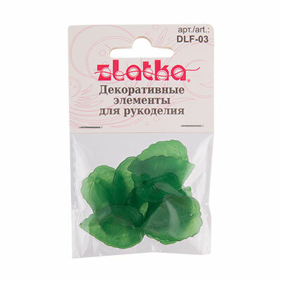 "Zlatka" Декоративные элементы DLF-03 лист 2.7 x 1.9 см 10 шт №09 сиреневый