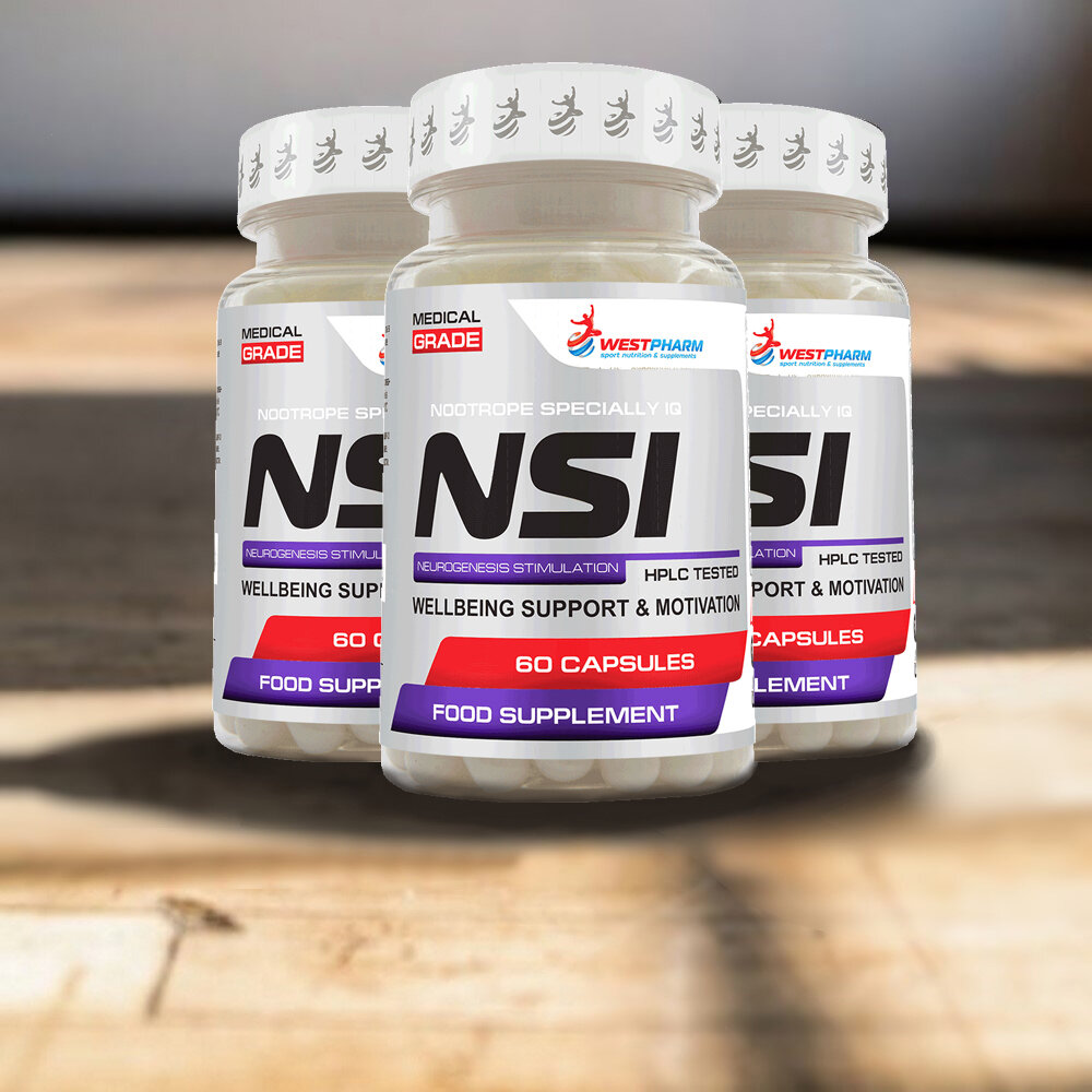 Westpharm NSI Nootrope Specially IQ, средство для улучшения эмоционального состояния, 60 капсул