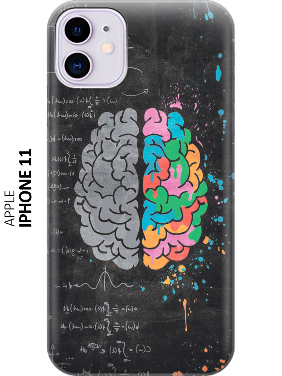 Силиконовый чехол на Apple iPhone 11 / Эпл Айфон 11 с рисунком "Красочное полушарие"