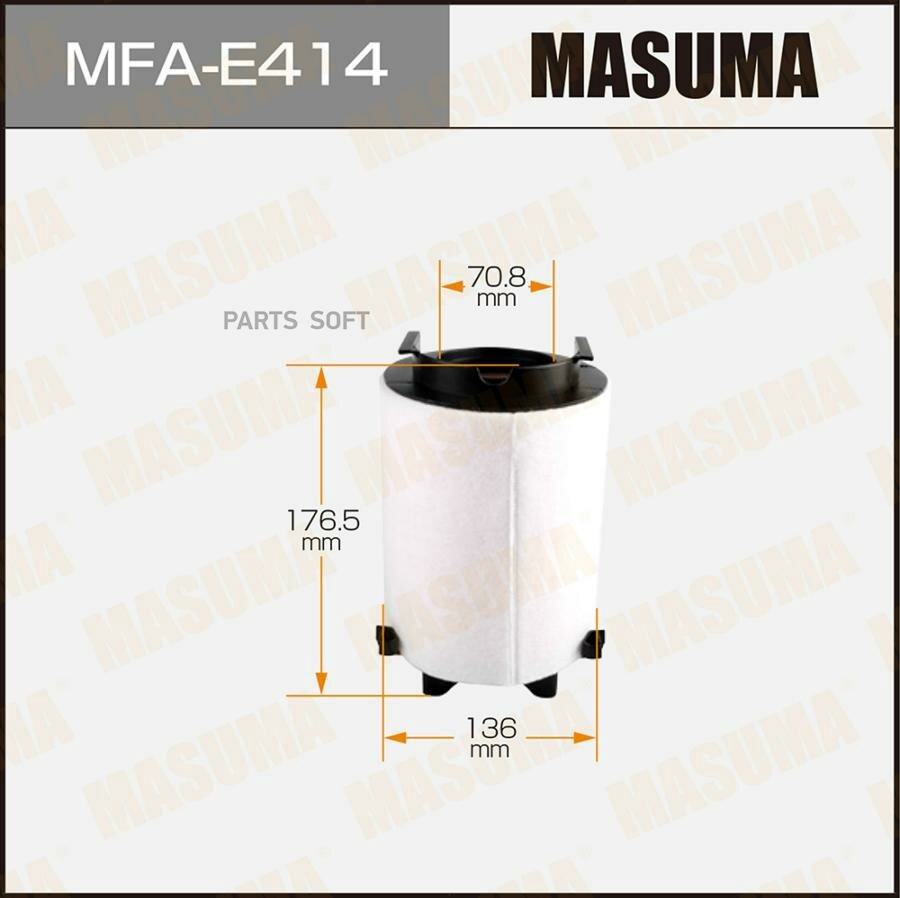 Фильтр воздушный Audi A3 VW Touran 16i20FSi 03Golf 16i20FSi20SDi 04 Masuma арт. mfae414