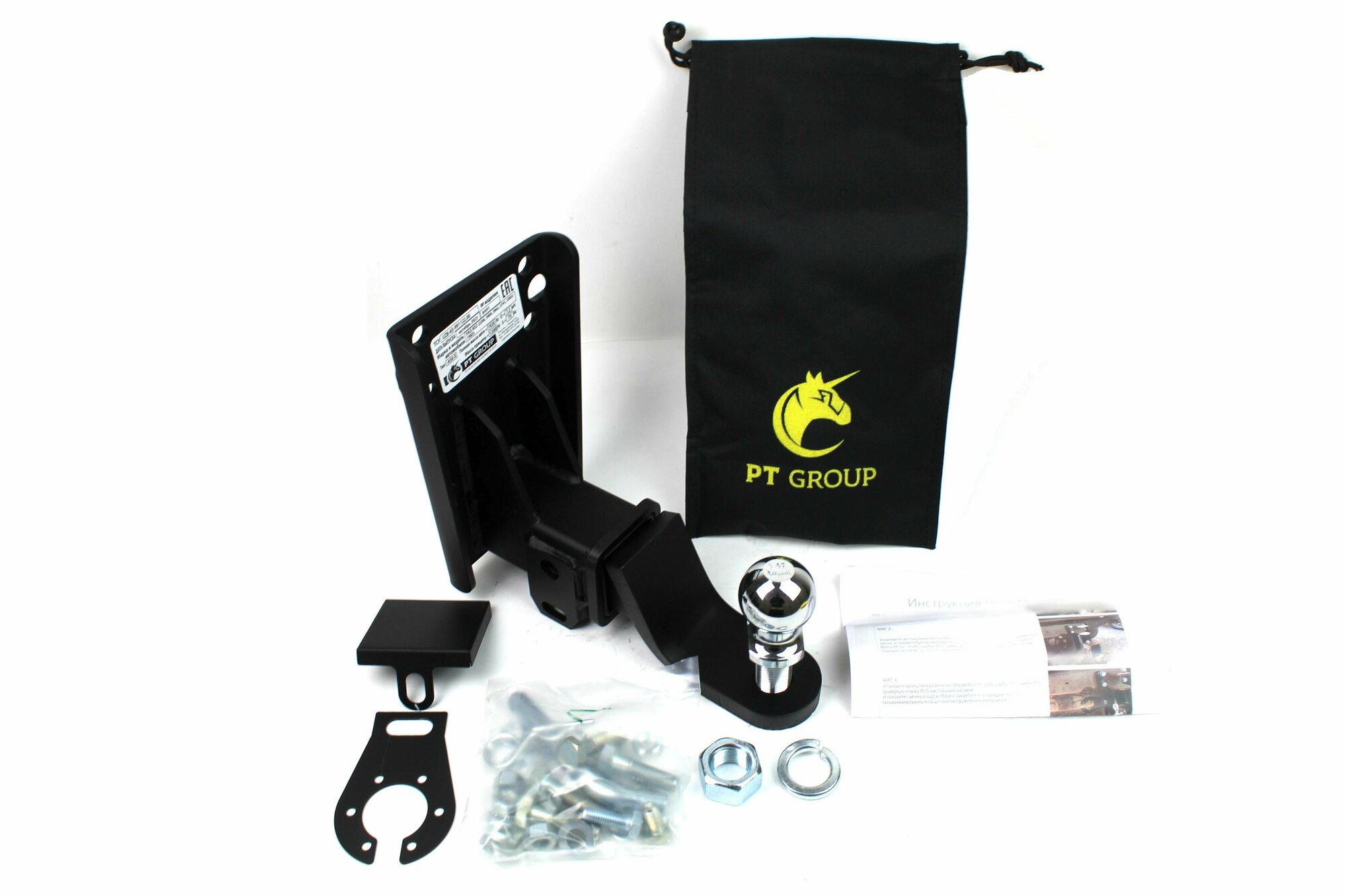 Прицепное устройство (фаркоп) УАЗ 469, 452 съемный квадрат "PT-Group"