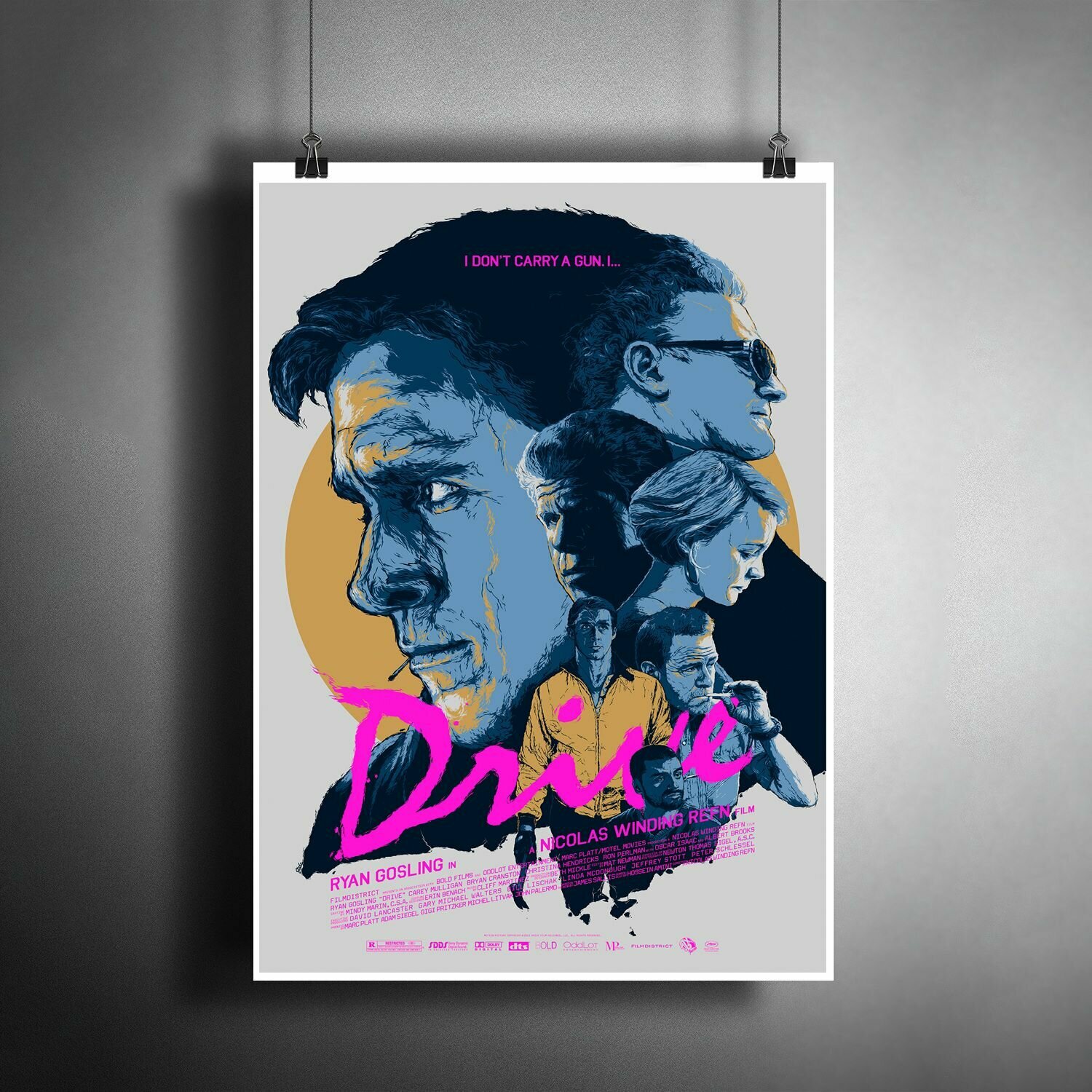 Постер плакат "Фильм: Драйв. Drive. Актёр Райан Гослинг" / Декор для дома, офиса, комнаты, квартиры, детской A3 (297 x 420 мм)