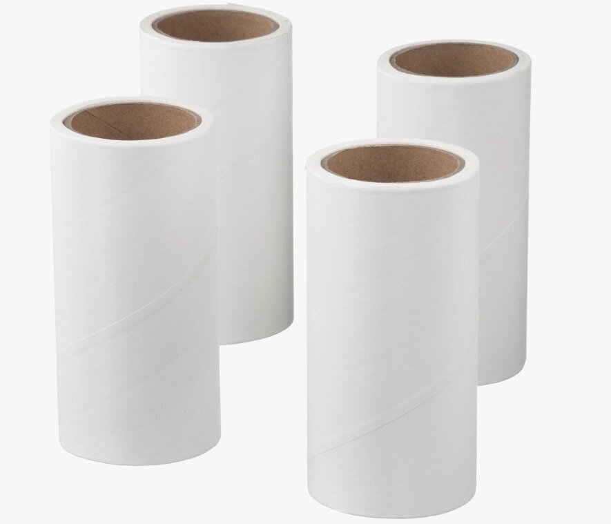 Набор сменных блоков для липкого ролика для одежды Икеа Бэстис Ikea BASTIS, 4 шт, белый