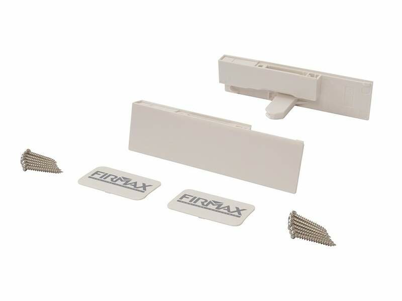 Комплект внутренних креплений Firmax высота 121мм (Держатели передней панели, заглушки) для ящика Slimline, перламутр, 2 шт