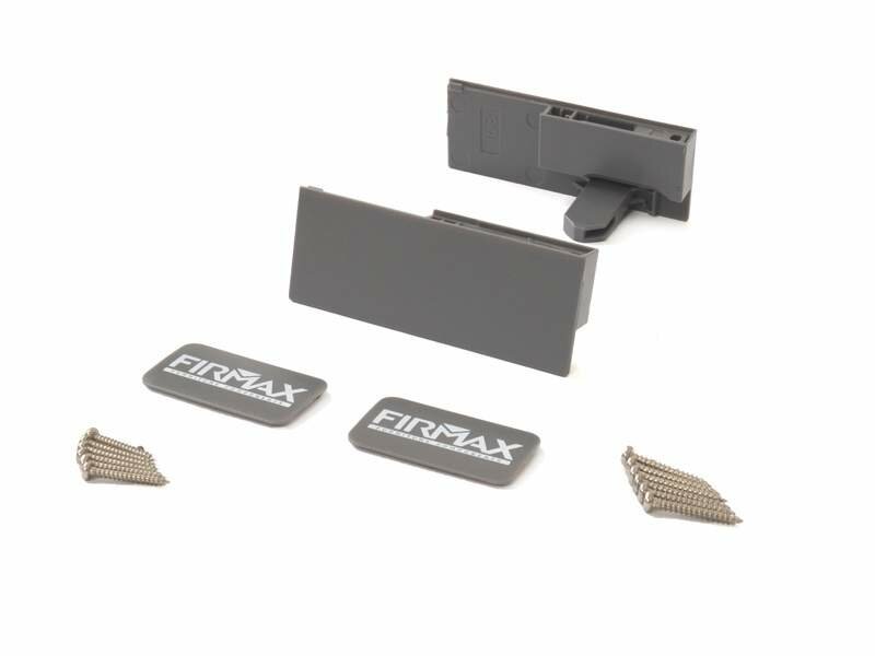 Комплект внутренних креплений Firmax высота 89мм (Держатели передней панели, заглушки) для ящика Slimline, антрацит, 2 шт